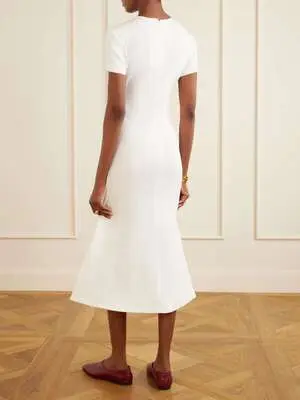 Brandon Maxwell The Ridley Linen-blend Midi Dress