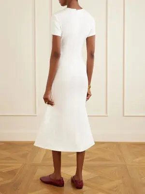 Brandon Maxwell The Ridley Linen-blend Midi Dress