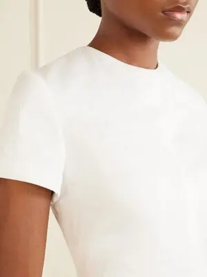 Brandon Maxwell The Ridley Linen-blend Midi Dress
