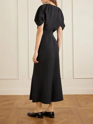 Khaite Ria Woven Midi Dress