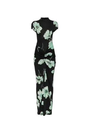 Alaïa Dress With Floral Motif - Black