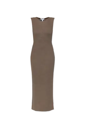 Alaïa Silk Pencil Dress - Brown