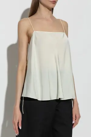 Alaïa Satin Top Tied At The Sides