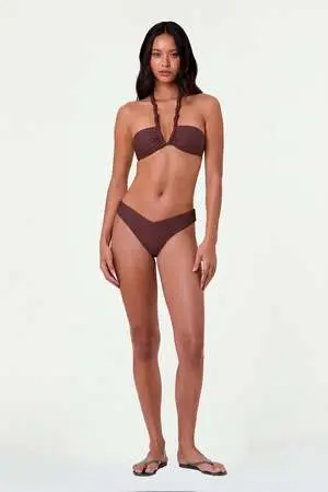 NICHOLAS Ondine Macrame Bikini - Espresso
