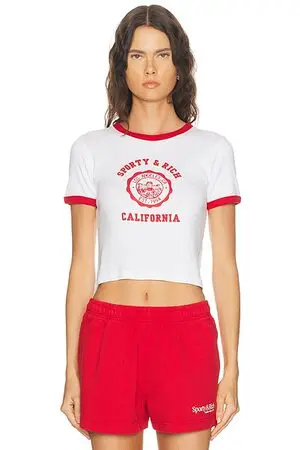 SPORTY & RICH California Emblem Soft Ringer Tee
