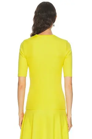 Gabriela Hearst Axis Crewneck Short Sleeve Top - Citrine