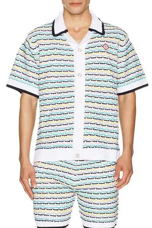 Casablanca Tuck Stitch Short Sleeve Shirt