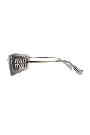 Miu Miu Rectangle Fashion Show Sunglasses