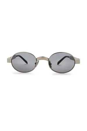 Miu Miu Oval Metal Sunglasses - Old Silver