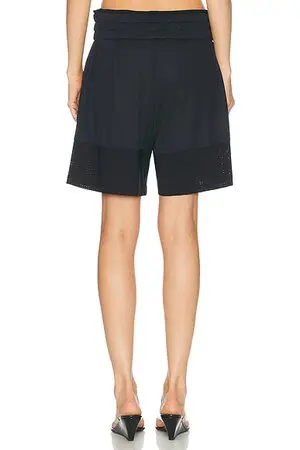 AREA Sporty Basketball Short With Rhinestone Embellished Drawstring