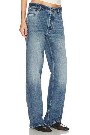 Miu Miu Wide Leg Jeans In Rigid Denim