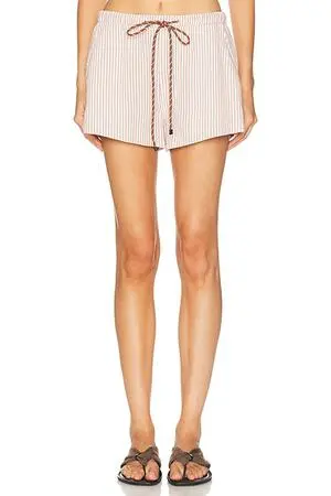 Citizens Of Humanity Este Drawstring Shorts - Raspberry Stripe