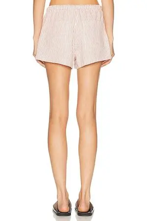 Citizens Of Humanity Este Drawstring Shorts - Raspberry Stripe