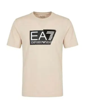 EA7 T-shirt Size Cotton, Elastane - Beige