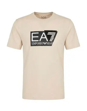 EA7 T-shirt Size Cotton, Elastane - Beige