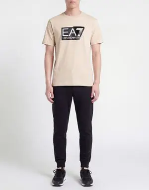 EA7 T-shirt Size Cotton, Elastane - Beige