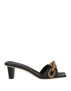 SERENA UZIYEL Embellished Leather Slide Sandals