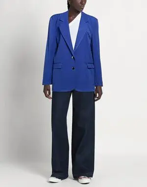 ODÌ ODÌ Single-breasted Polka Dot Satin Blazer - Blue
