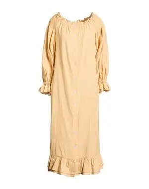 Sleeper Midi Dress Size Linen - Beige