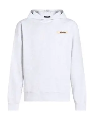 Jacquemus Cotton Fleece Hoodie With Logo Detail - Grey