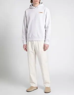 Jacquemus Cotton Fleece Hoodie With Logo Detail - Grey
