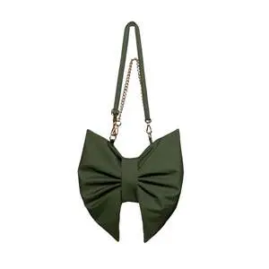 RAINSISTERS Khaki Bow Clutch Purse - Green