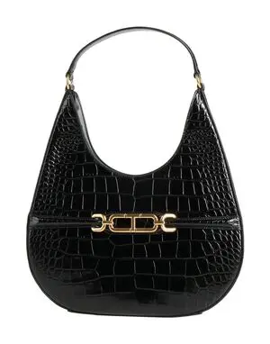 TOM FORD Hobo Bag In Crocodile-print Calfskin