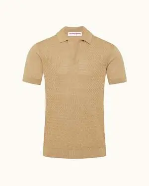 Orlebar Brown Tailored Fit Tile Silk-cotton Polo Shirt