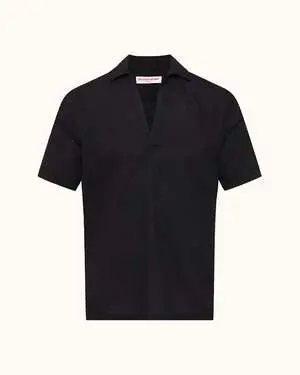 Orlebar Brown Relaxed Fit Short Sleeve Overhead Shirt - Black