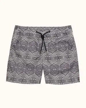 Orlebar Brown Mid-length Drawcord Swim Shorts With Exclusive Carnival Print - Blue