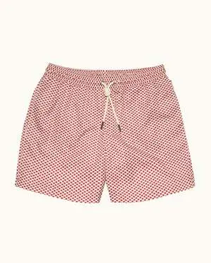 Orlebar Brown Modula Print Mid-length Swim Shorts - Red