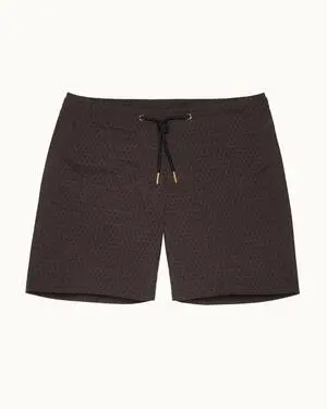 Orlebar Brown ORLEBAR BROWN X Automobili Lamborghini Hexagon Print Swim Shorts Black/summer Red