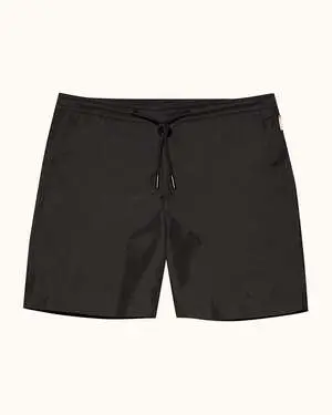 Orlebar Brown Mid-length Lightweight Drawcord Swim Shorts - Black
