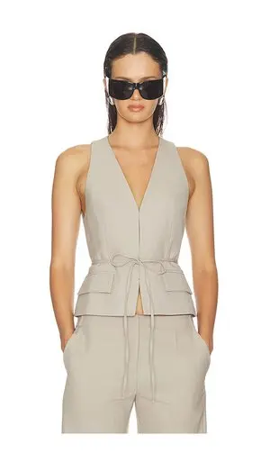 HAELO Halo Belted Vest In Beige