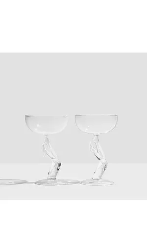 FAZEEK Tip Toe Coupe Glasses Set Of 2 In Na