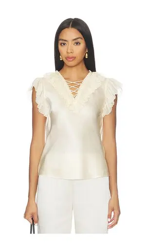 Ulla Johnson Ilyana Sleeveless Silk Top With Lace Up