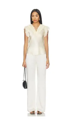 Ulla Johnson Ilyana Sleeveless Silk Top With Lace Up