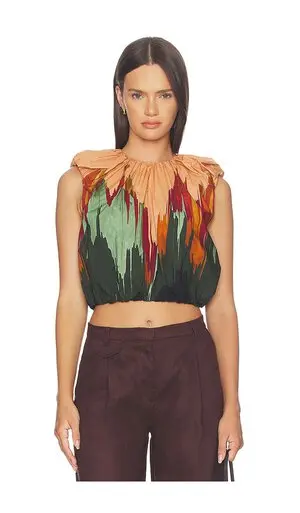 Ulla Johnson Gracie Sleeveless Cotton Top In Multi - Agate