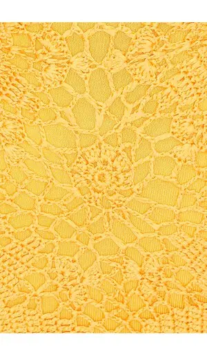Simkhai Lyla Crochet Midi Dress In Yellow