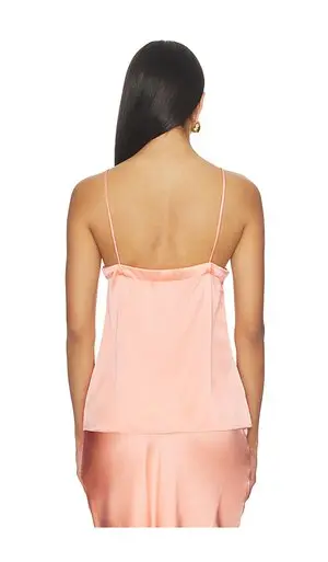 Sablyn Haya Lace Trim Square Neck Cami In Pink