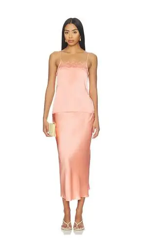 Sablyn Haya Lace Trim Square Neck Cami In Pink