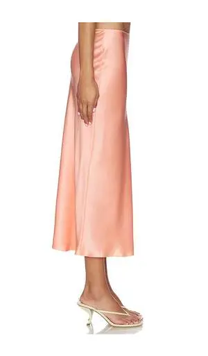 Sablyn Miranda Bias Cut Pull On Skirt In Pink