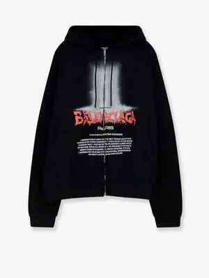 Balenciaga The Door Cotton Sweatshirt - Black