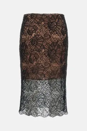 ROTATE BY BIRGER CHRISTENSEN Lace Pencil Midi Skirt