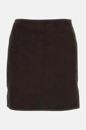 ROTATE BY BIRGER CHRISTENSEN Suede Mini Skirt - Marrone