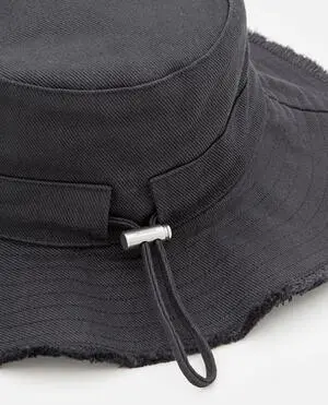 Jacquemus Artichaut Cotton Bucket Hat - Nero