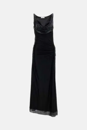 Rabanne Long Jersey Dress - Black
