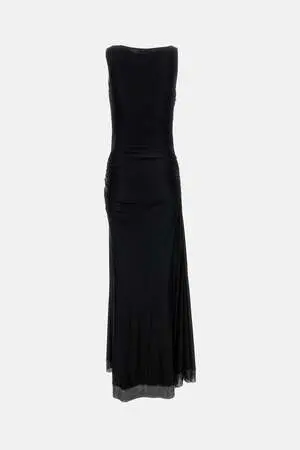 Rabanne Sleeveless Maxi Jersey Dress With Sequin Embellishment - Nero