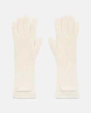 Jacquemus Jacquemus Long Gloves With Logo Detail Bianco
