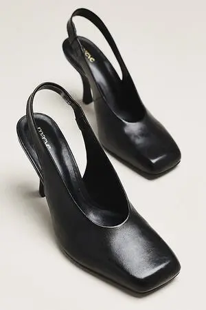 Maeve Square-toe Slgback Pumps - Black